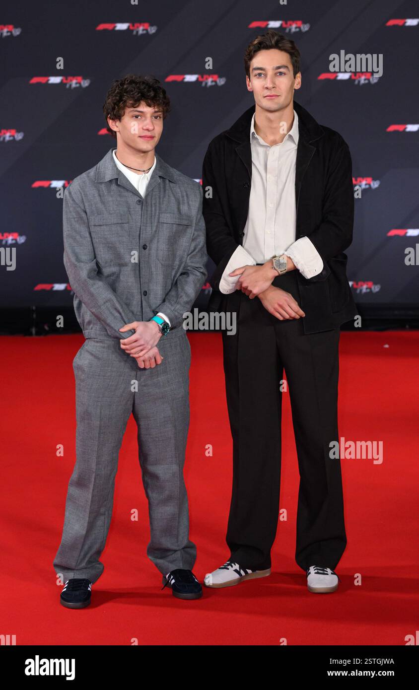 London, UK. February 18th, 2025. Kimi Antonelli and George Russell ...