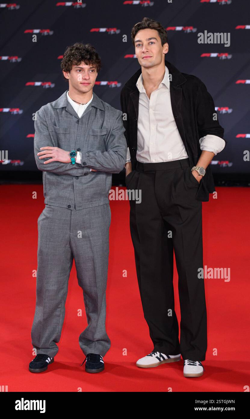 London, UK. February 18th, 2025. Kimi Antonelli and George Russell ...