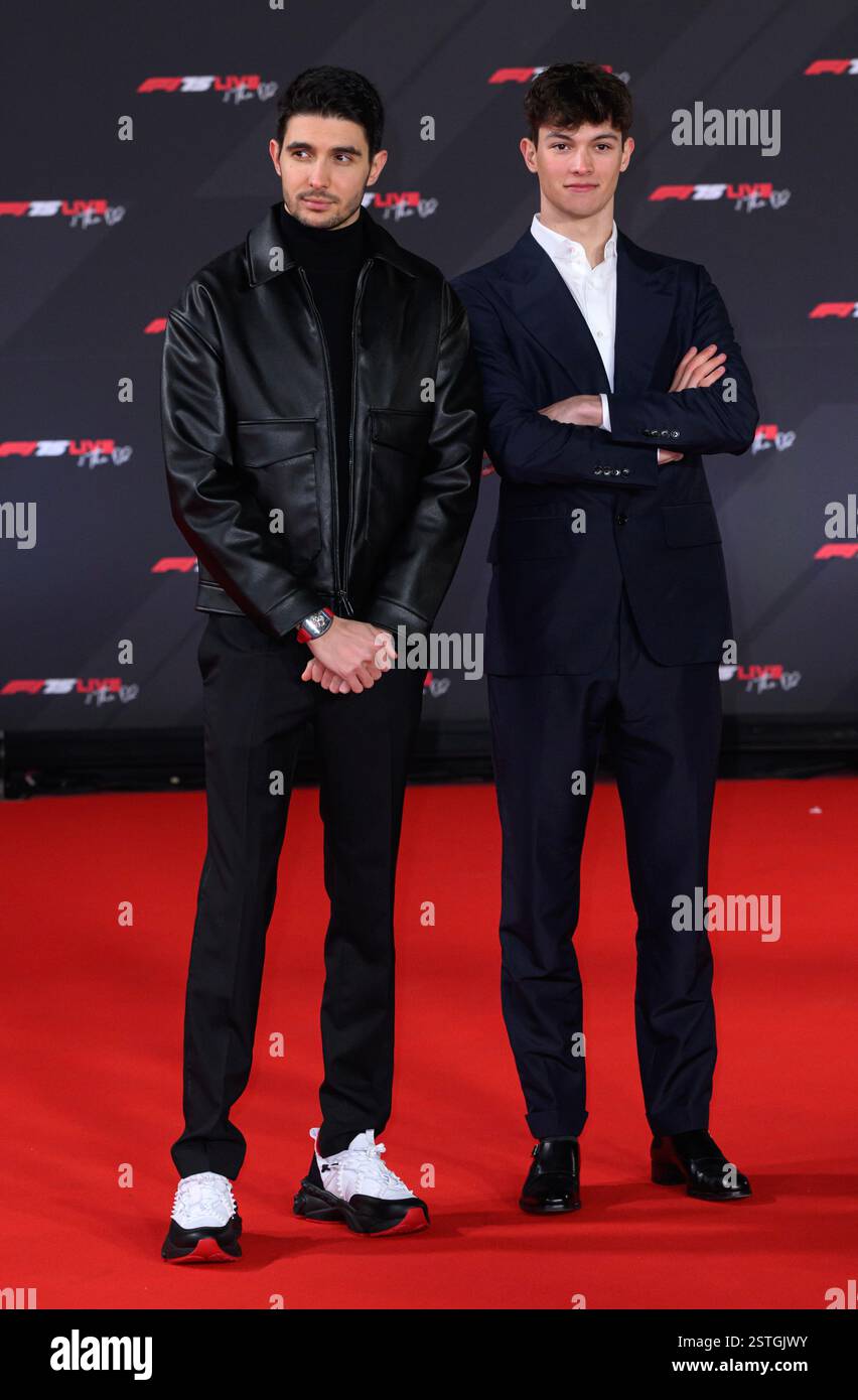 London, UK. February 18th, 2025. Ollie Bearman and Esteban Ocon ...