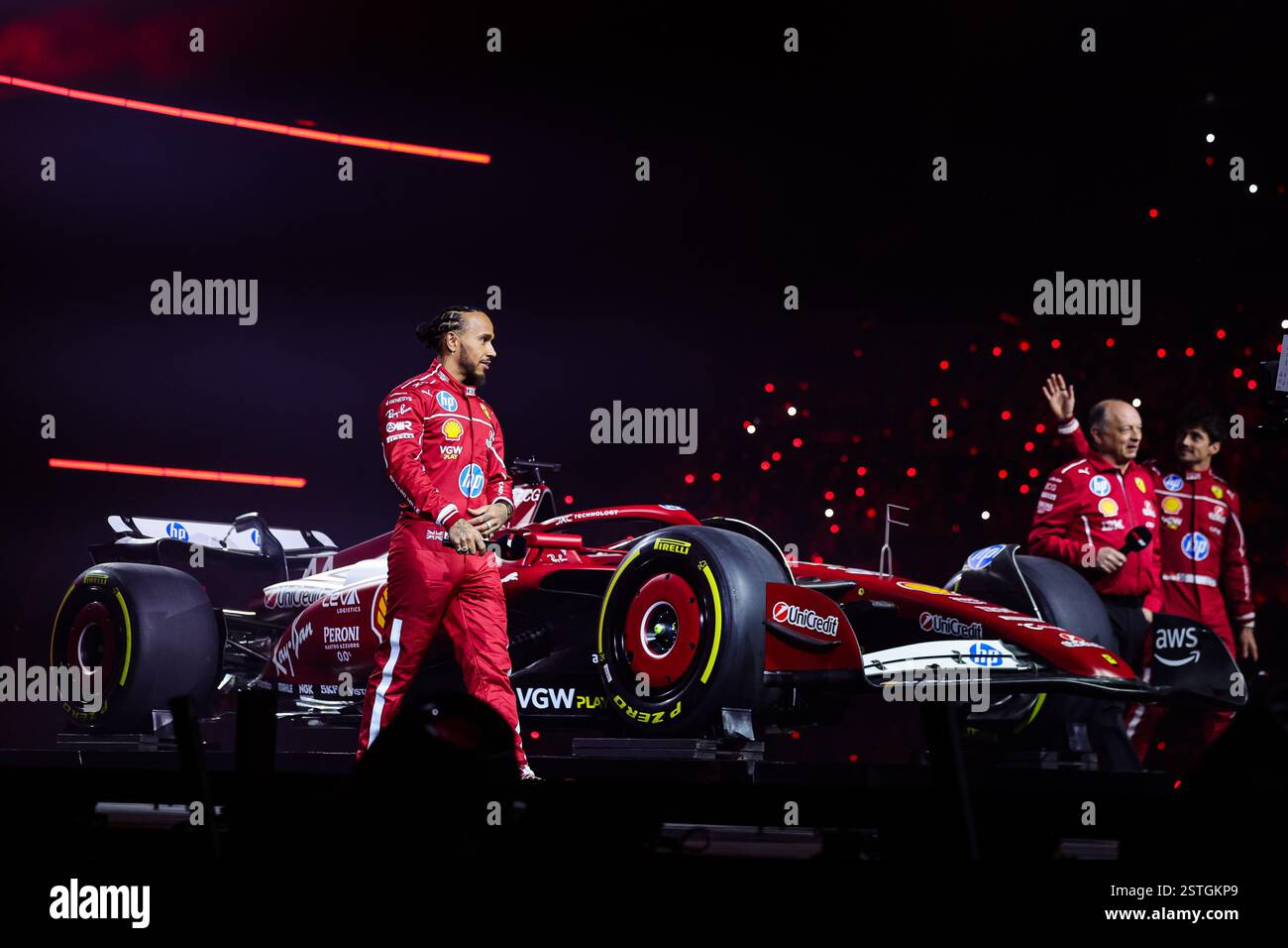 Scuderia Ferrari SF-25 livery reveal with HAMILTON Lewis (gbr ...