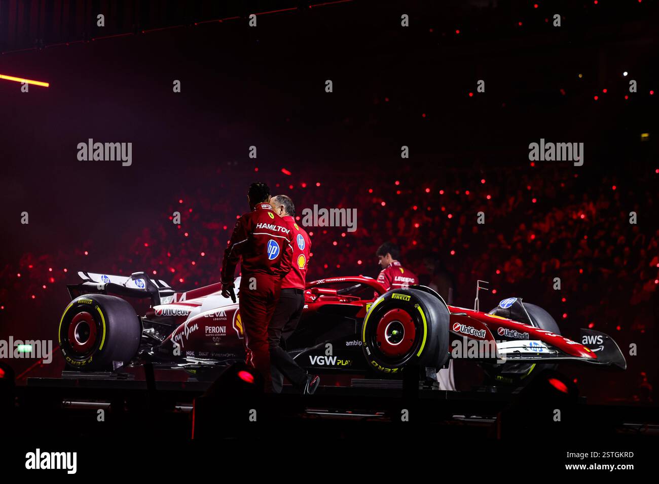London, Emirats Arabes Unis. 18th Feb, 2025. Scuderia Ferrari SF-25 ...