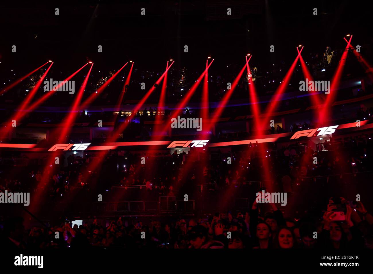 London, Emirats Arabes Unis. 18th Feb, 2025. F175 logo during the F1 75 ...