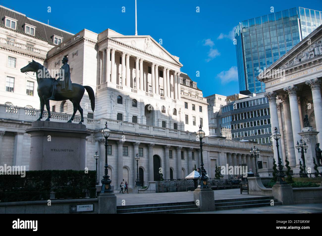 The Bank of England (BoE) building facade front view, London, UK Stock ...