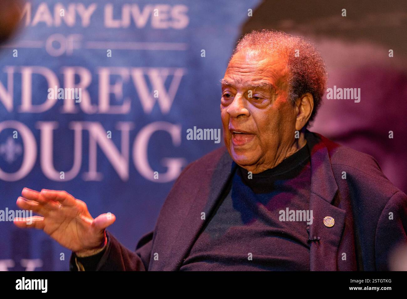 Lawrenceville, Georgia, USA. Feb 17, 2025. Andrew Young, former ambassador to the United Nations ...