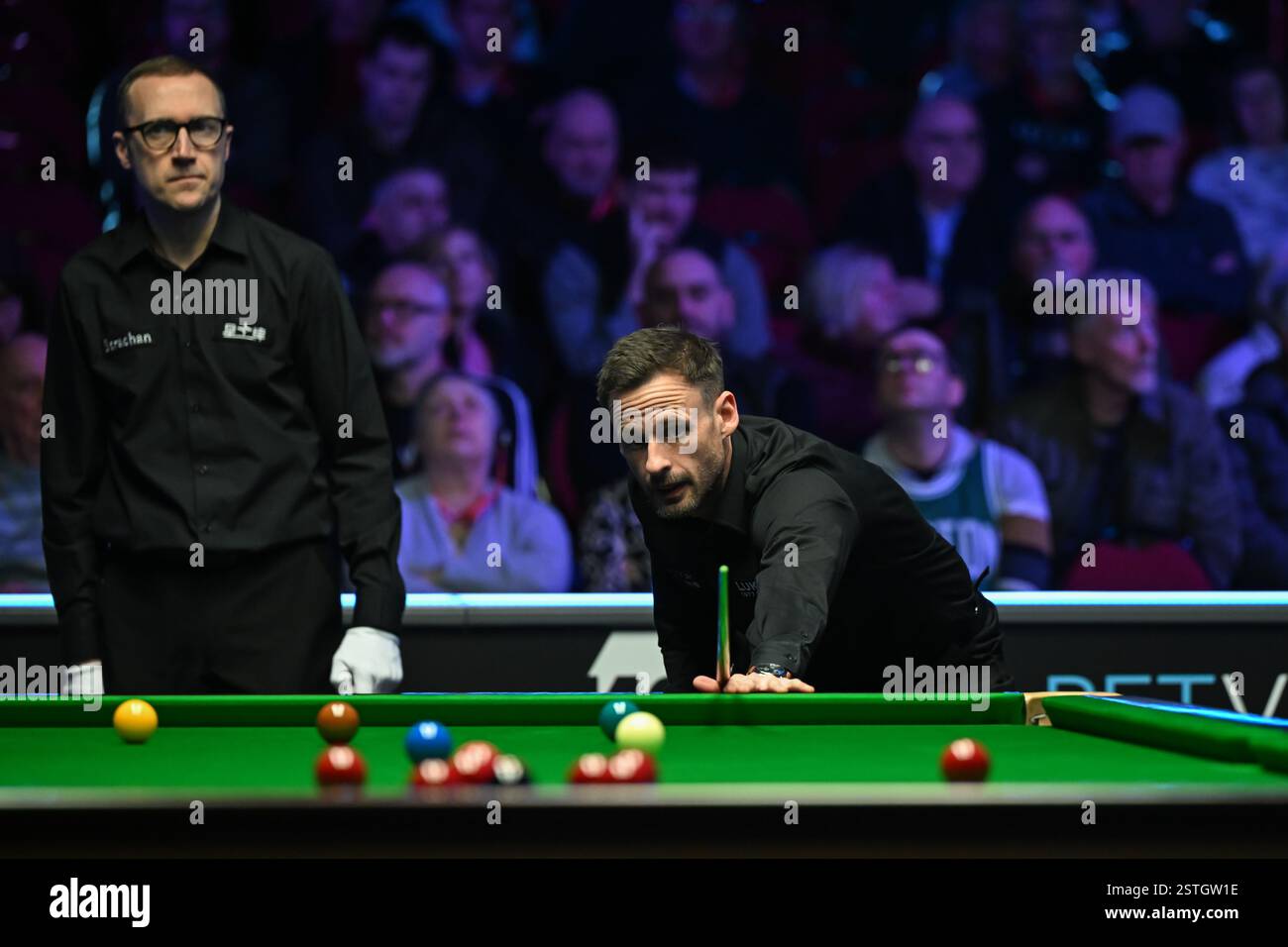 Snooker, David Gilbert takes a shot during his Round 2 match against ...
