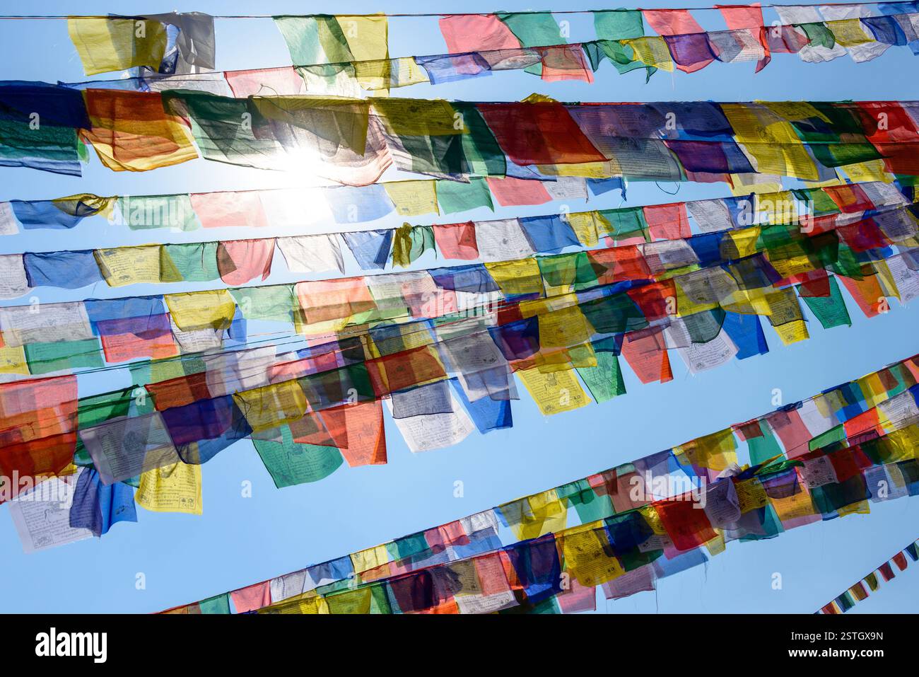 Prayer flags in Nepal Stock Photo - Alamy