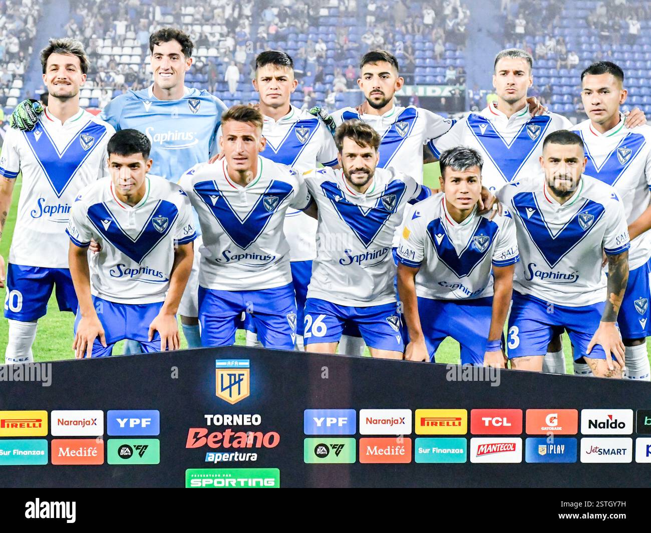 Buenos Aires, Argentina. February 17, 2025. Velez Sarsfield team José ...