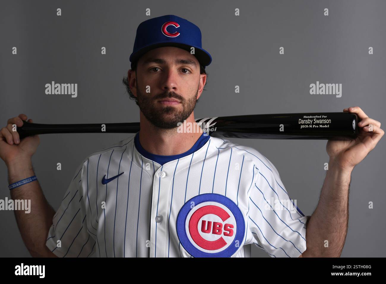 This is a 2025 photo of shortstop Dansby Swanson of the Chicago Cubs baseball team. This image ...