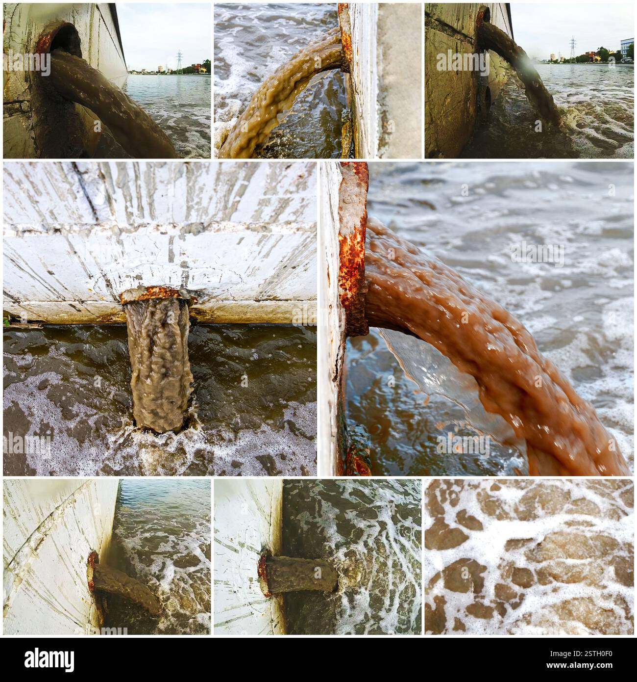 Sewage pipe water pollution Cut Out Stock Images & Pictures - Alamy
