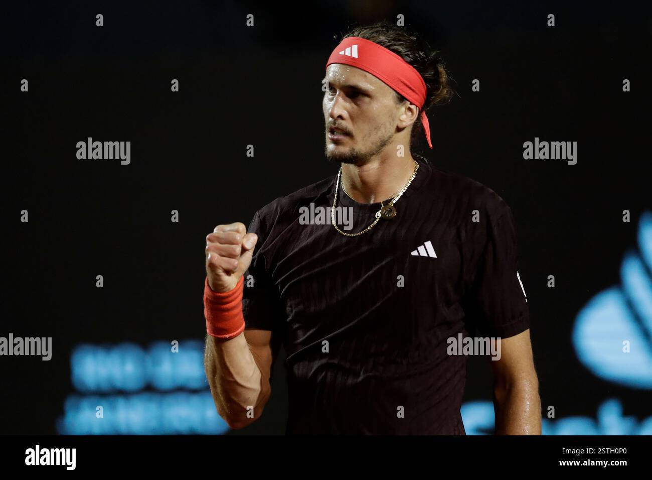 Germany's Alexander Zverev celebrates after winning a point against ...