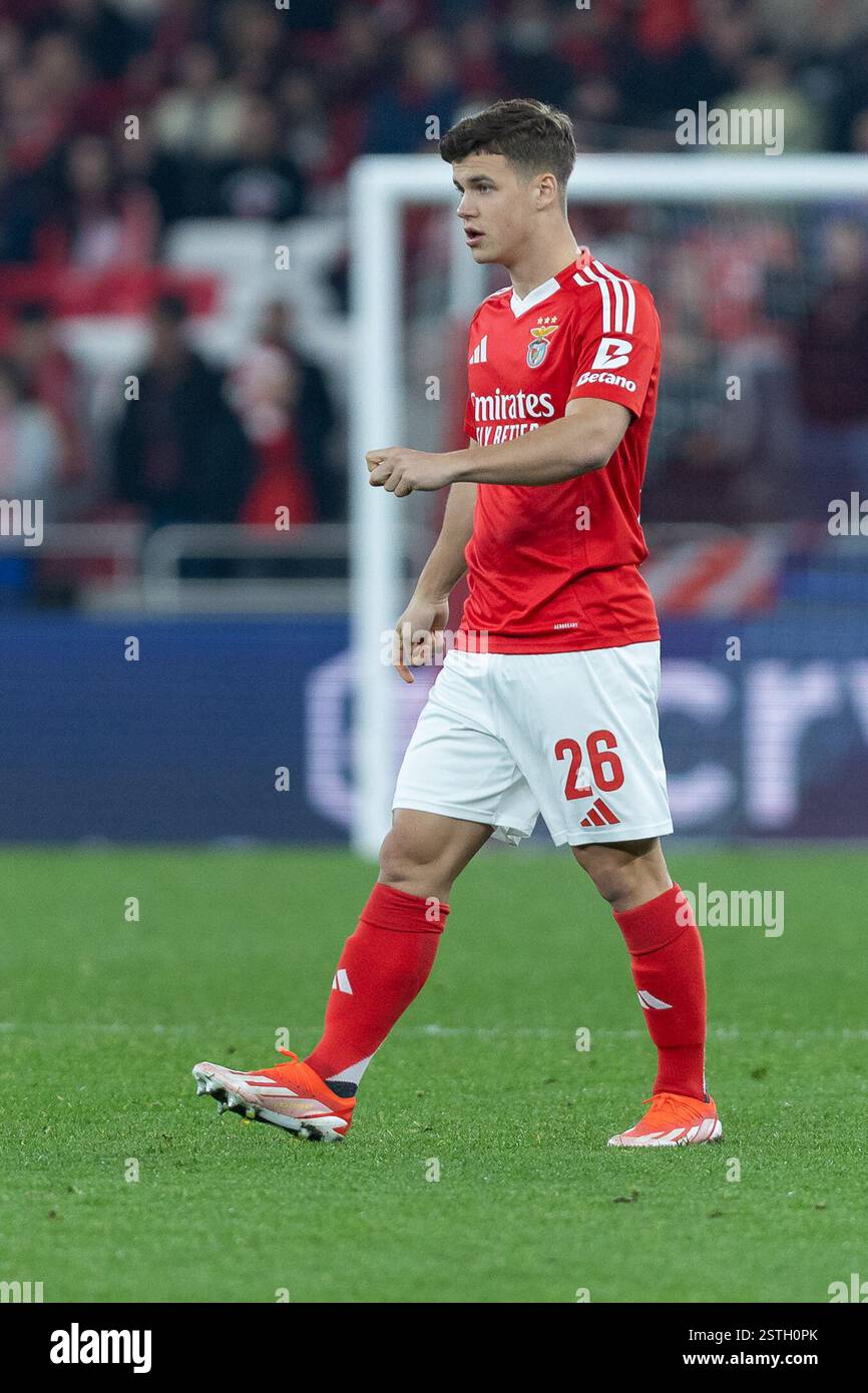 February 18, 2025. Lisbon, Portugal. Benfica's defender from Sweden ...