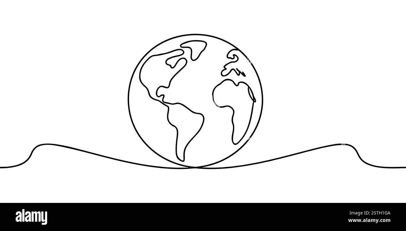 One line World culture earth day and global diversity and international ...