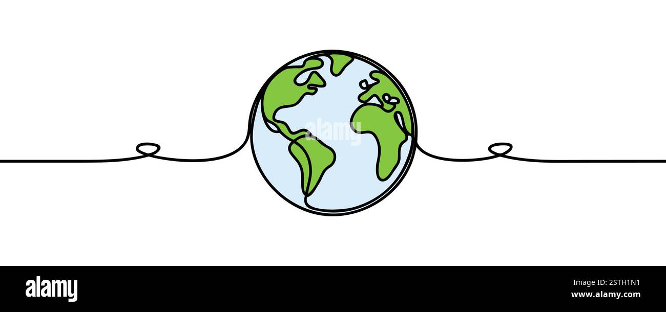 One line World culture earth day and global diversity and international ...