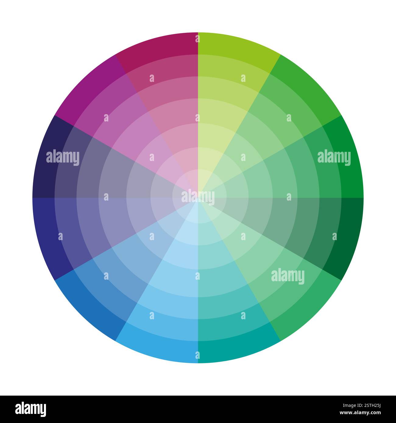 Color wheel. Cool palette. Gradient spectrum. Vector circle Stock ...