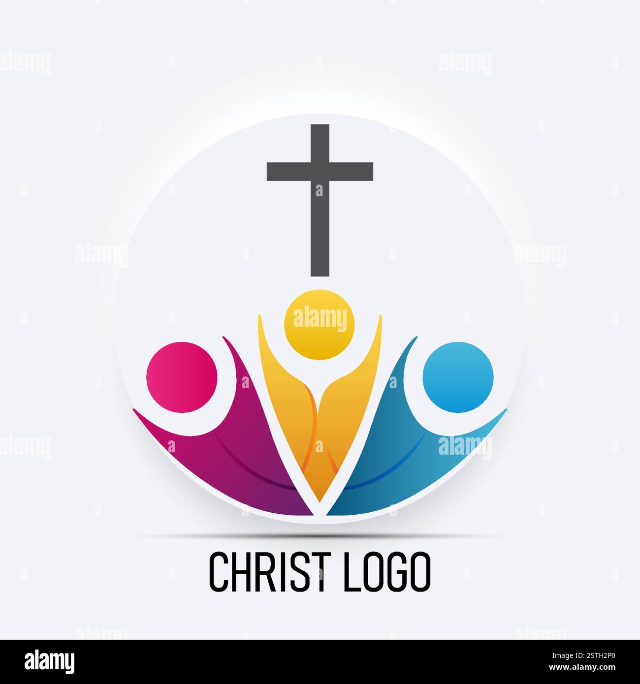 Christian logo Cross unity people Stock Vector Image & Art - Alamy