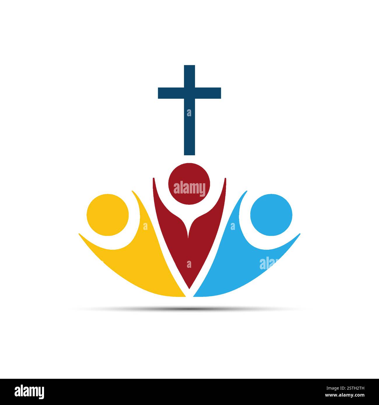 Christian logo Cross unity people Stock Vector Image & Art - Alamy