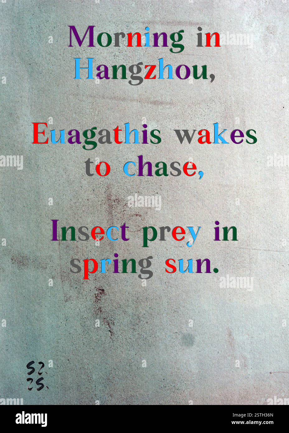 Morning in Hangzhou, Euagathis wakes to chase, Insect prey in spring ...