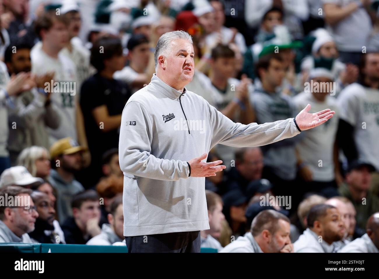 Purdue coach Matt Painter reacts during the first half of an NCAA ...
