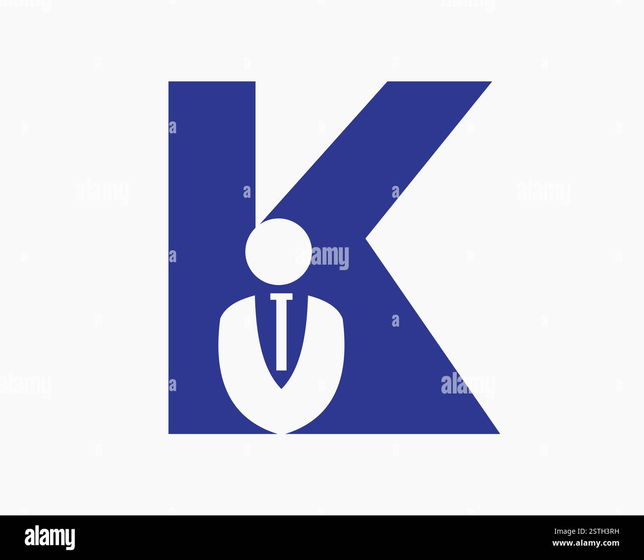 Initial Letter K Business Man Logo Concept With Man Symbol Vector ...
