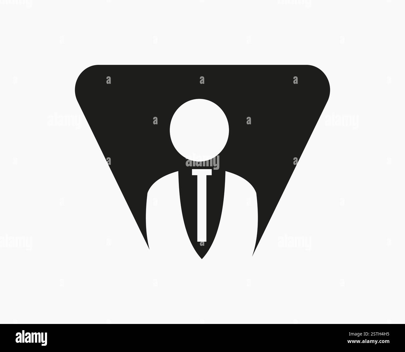 Initial Letter V Business Man Logo Concept With Man Symbol Vector ...