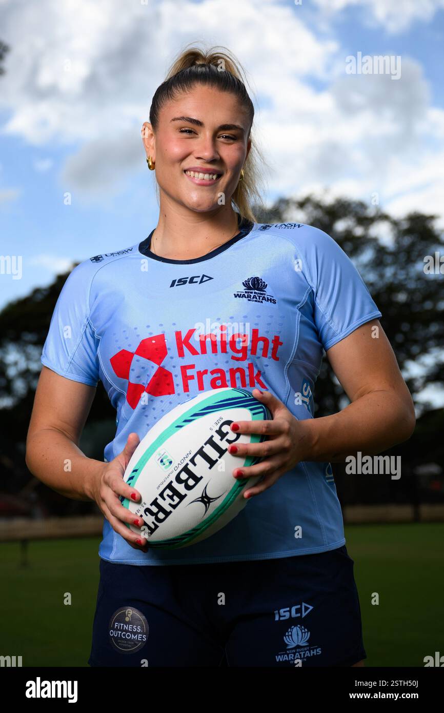 Piper Duck of the NSW Waratahs poses for photographs during the 2025 ...