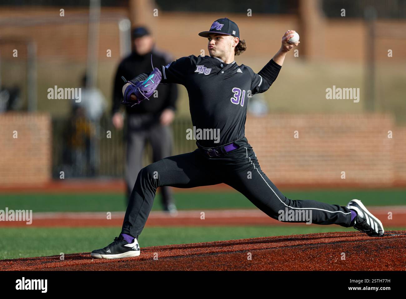 High Point pitcher Dalton Hitt pitches against Appalachian State during ...