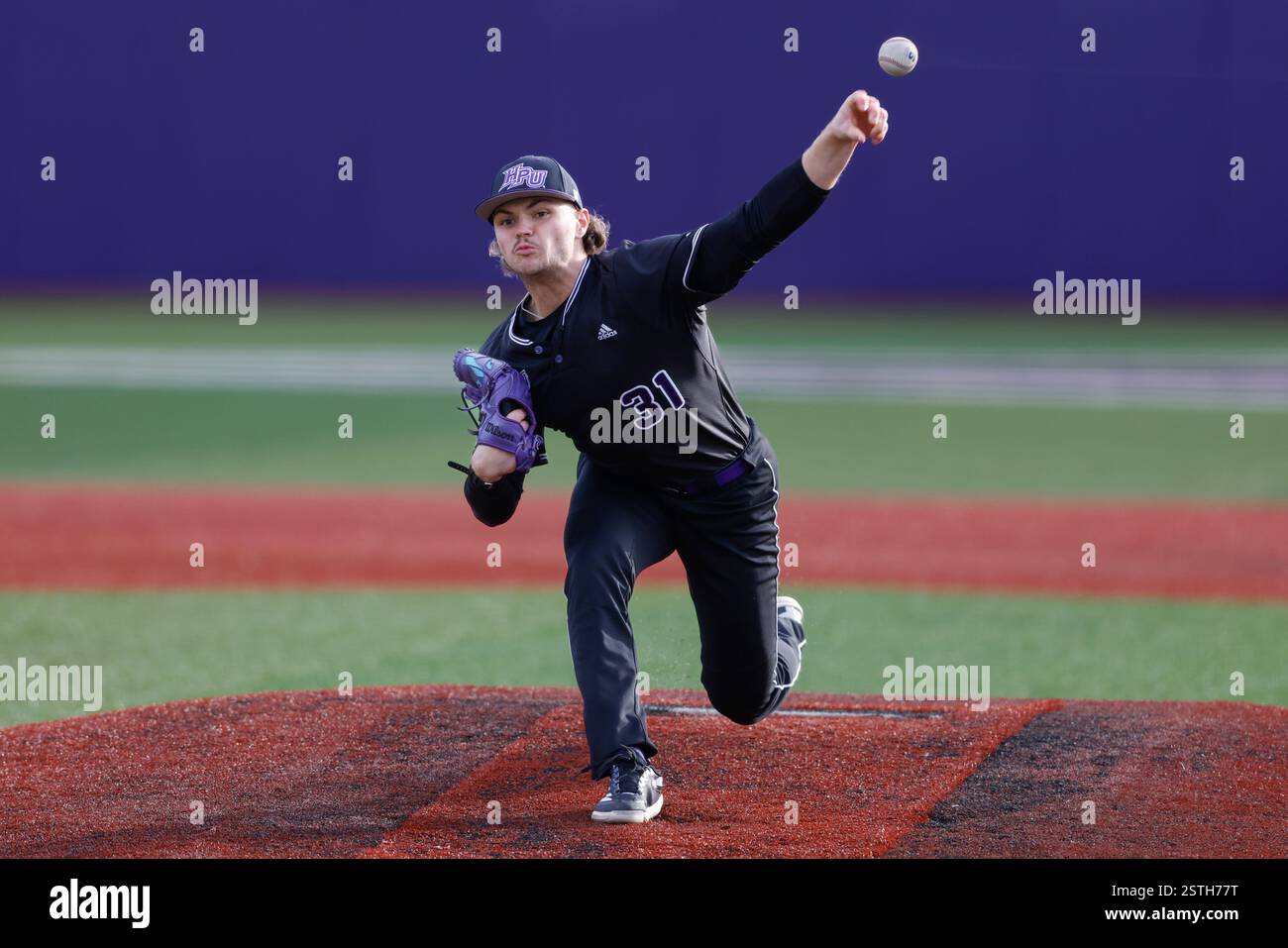 High Point pitcher Dalton Hitt pitches against Appalachian State during ...