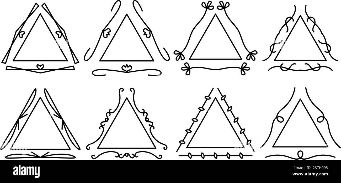 Eight dividers form a series of triangles, creating an elegant ...