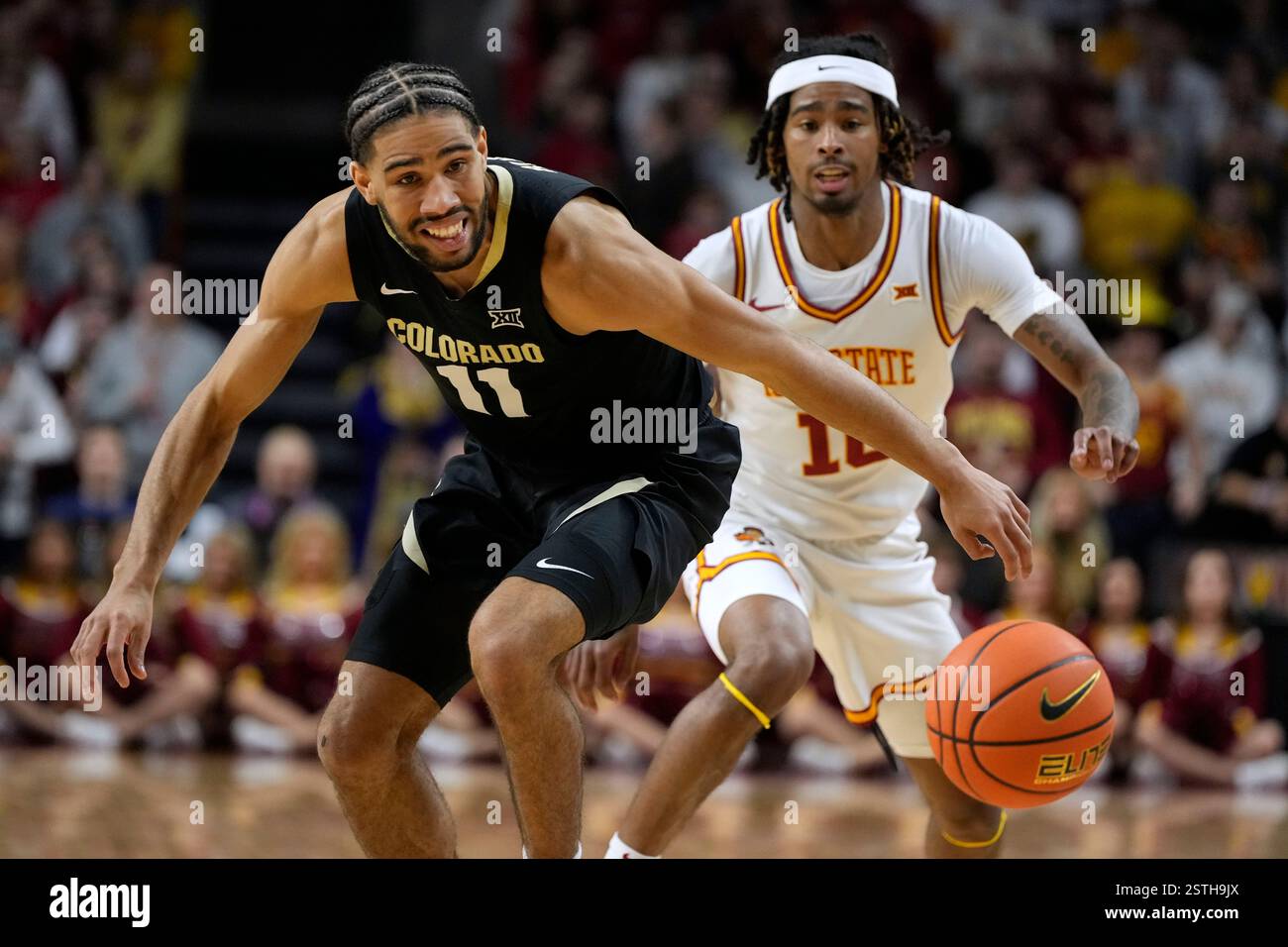 Colorado guard Javon Ruffin (11) runs down a loose ball in front of ...