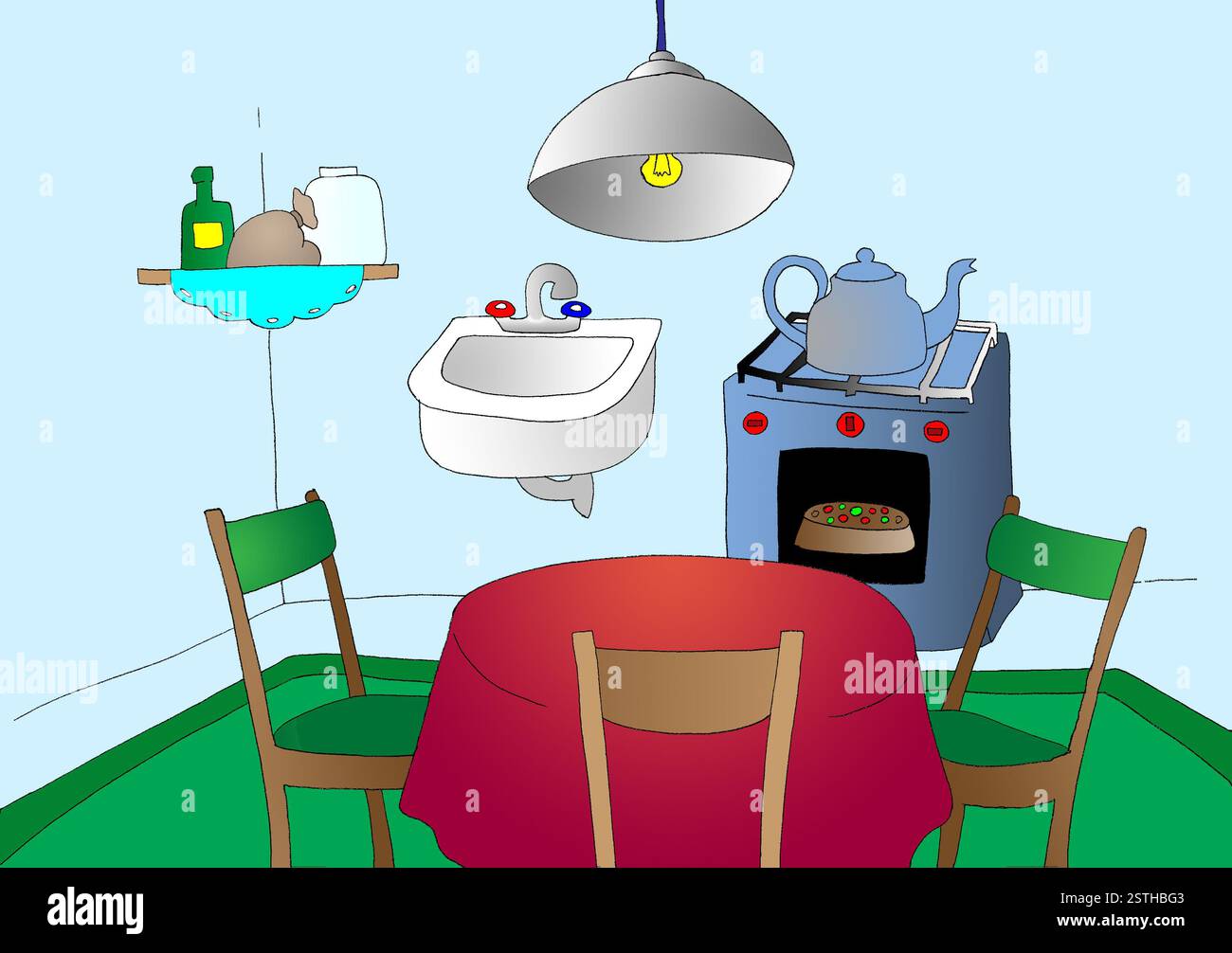 Kitchen cartoon hi-res stock photography and images - Alamy
