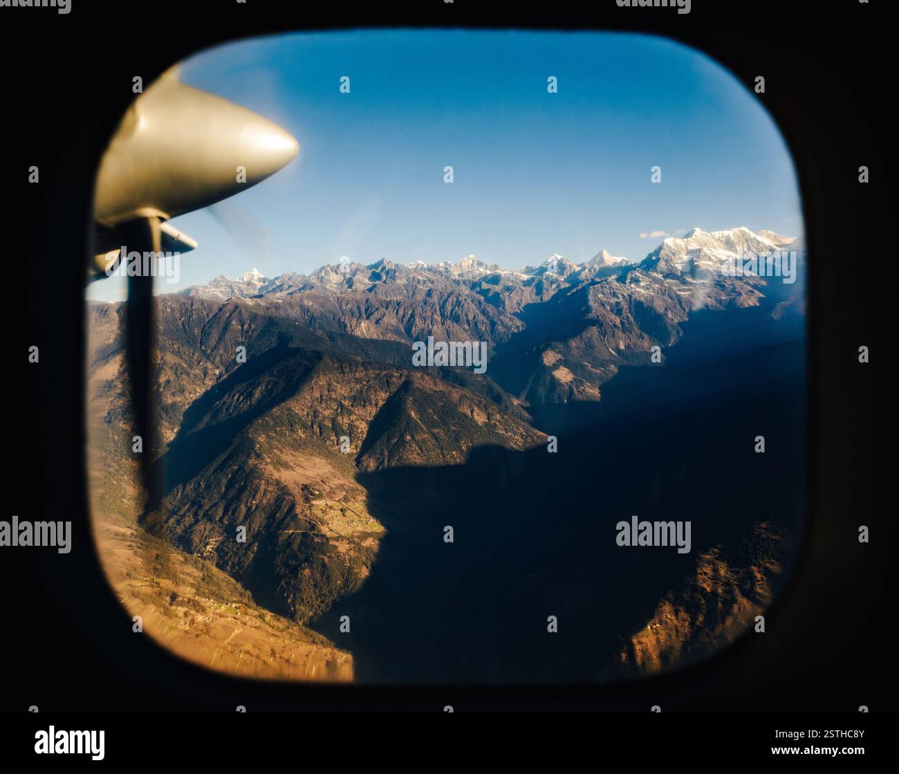 The Himalayas from a plane, Nepal Stock Photo - Alamy