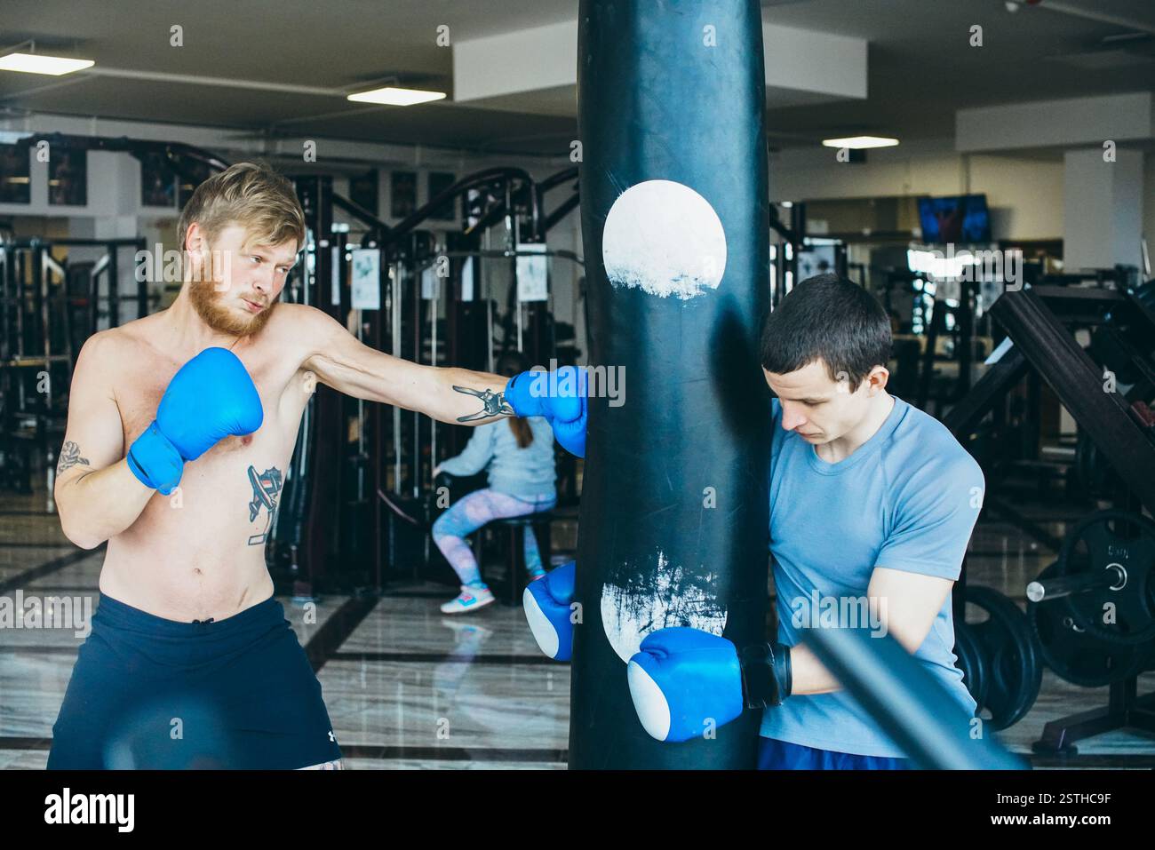 Attractive male boxer in gym hi-res stock photography and images - Alamy