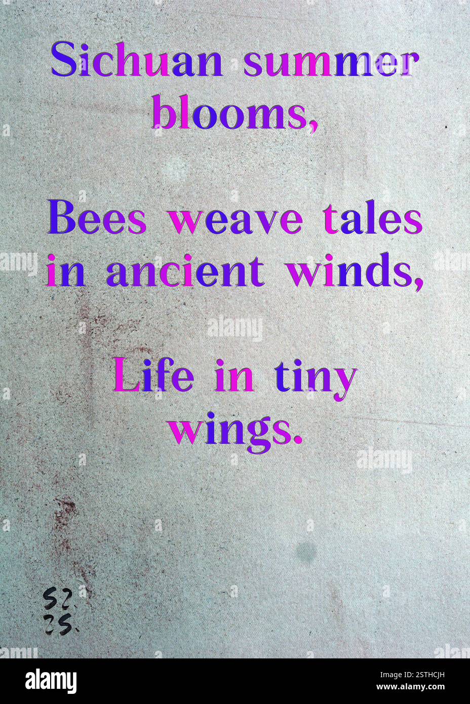 Sichuan summer blooms, Bees weave tales in ancient winds, Life in tiny ...