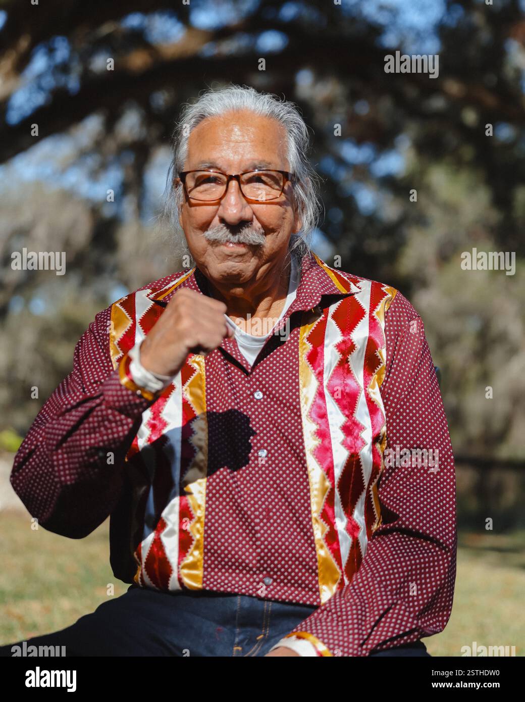 Coleman, Florida, USA. 18th Feb, 2025. Native American activist LEONARD ...