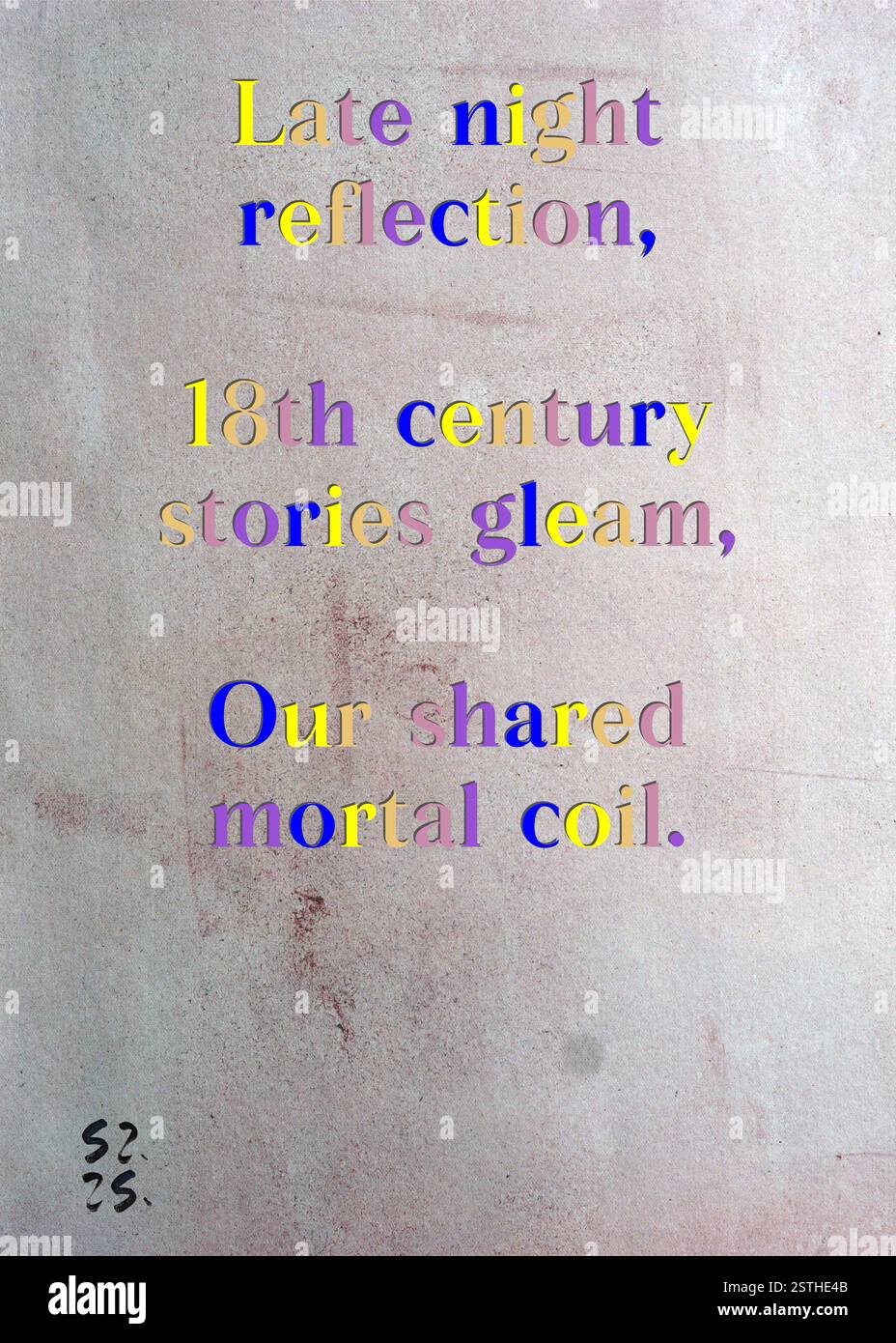 Late night reflection, 18th century stories gleam, Our shared mortal ...