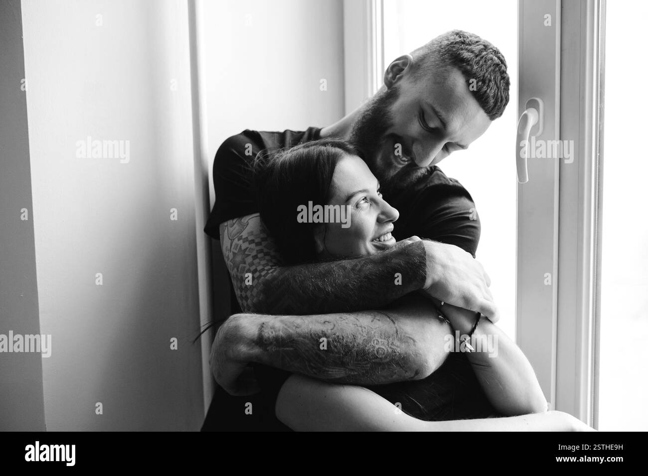 Pretty window Black and White Stock Photos & Images - Alamy