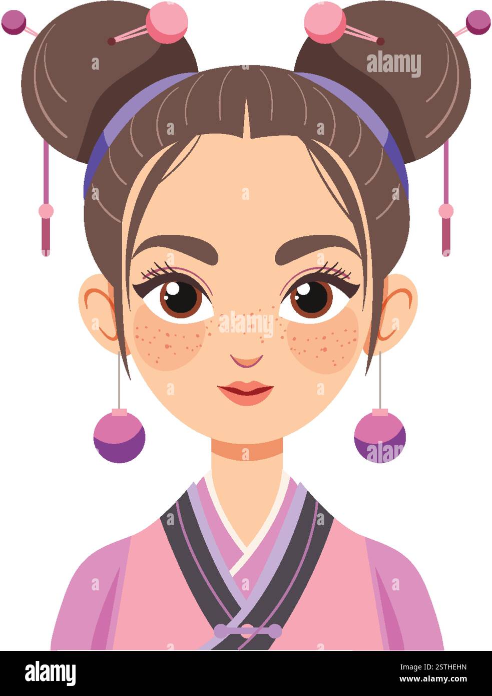 Vector illustration of a Chinese woman Stock Vector Image & Art - Alamy