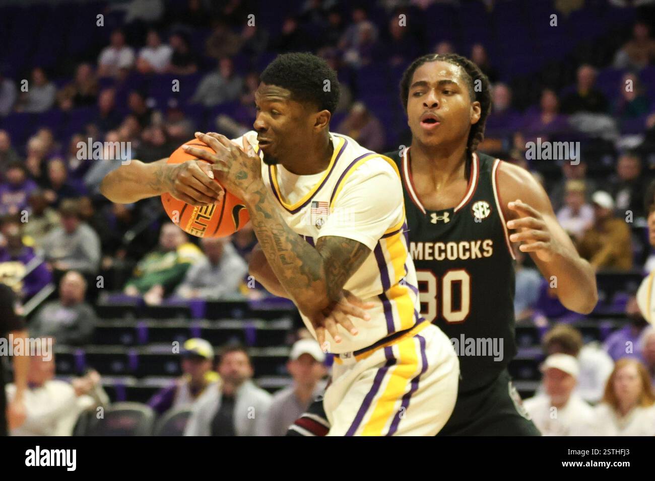 Baton Rouge, United States. 18th Feb, 2025. LSU Tigers guard Cam Carter ...