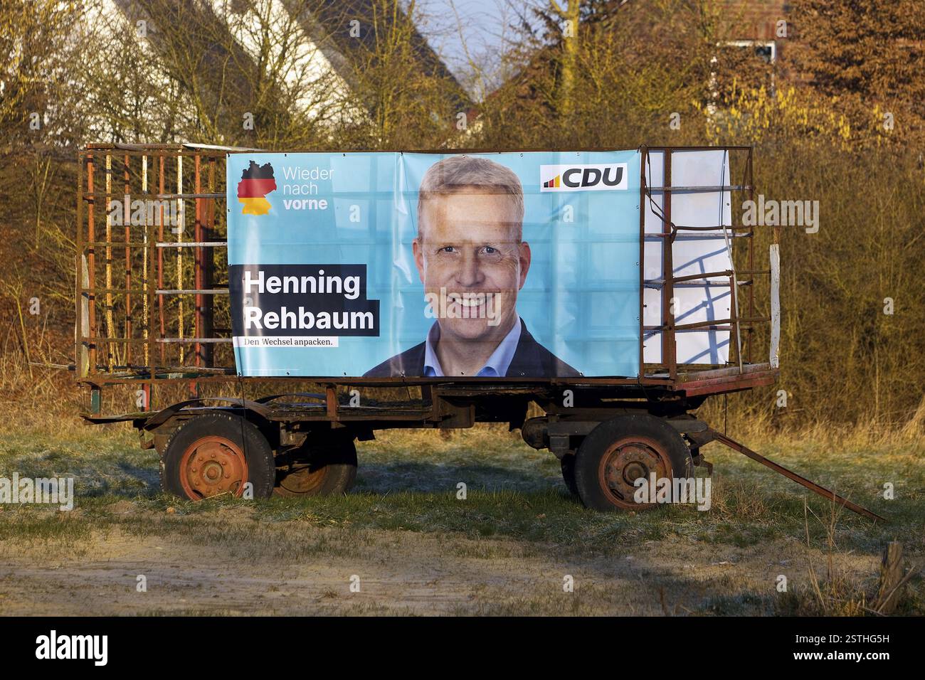 Large poster for the Bundestag election 2025 with the direct candidate ...