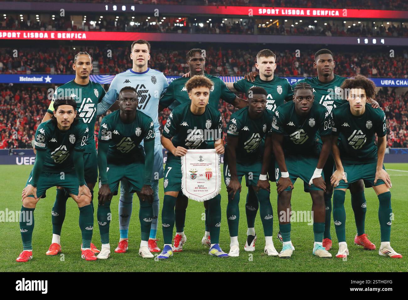 Lisbon, Portugal. 18th Feb, 2025. Monaco team group line-up (Monaco ...