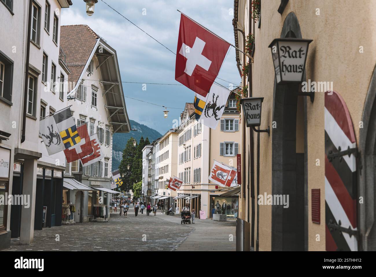 Swiss municipal flags hi-res stock photography and images - Alamy