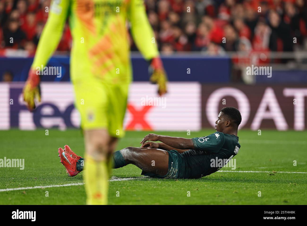 Lisbon, Portugal. 18th Feb, 2025. Breel Embolo (Monaco) Football/Soccer ...