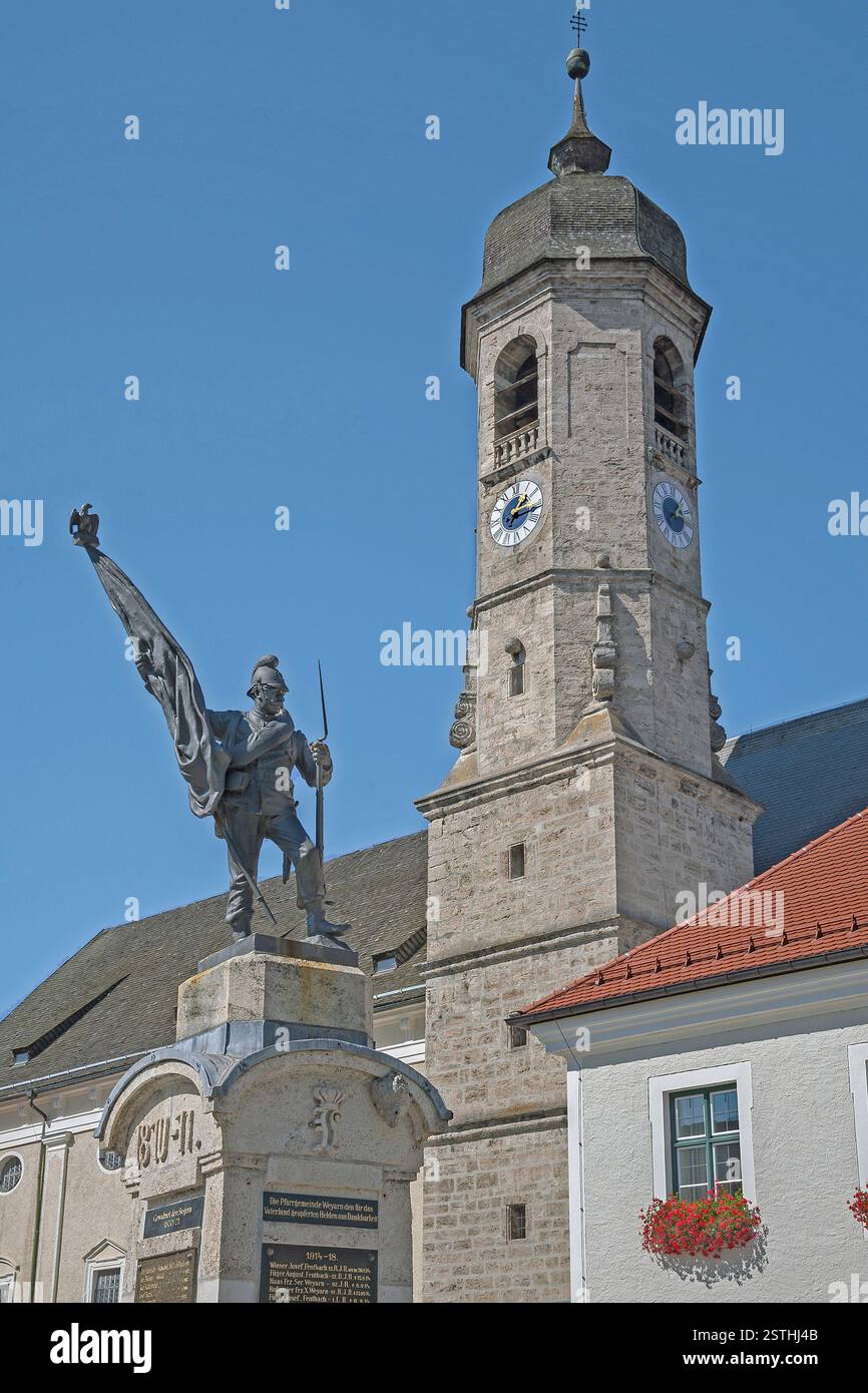 Onion tower with clocks of the monastery church of St Peter and Paul ...