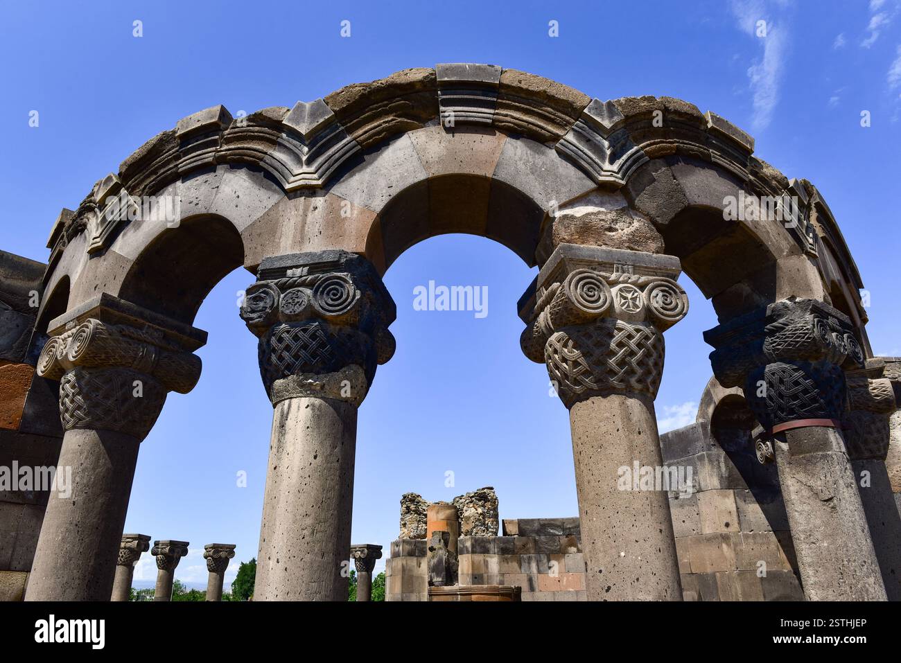 Ruins of the 7th centurty Zvartnos Cathedral, a UNESCO World Heritage ...