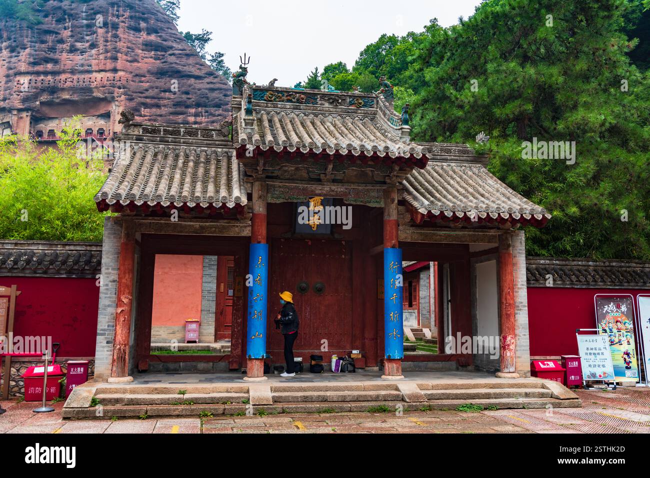 Statue at Maijishan Grottoes, Tianshui, Gansu Province, China Stock ...