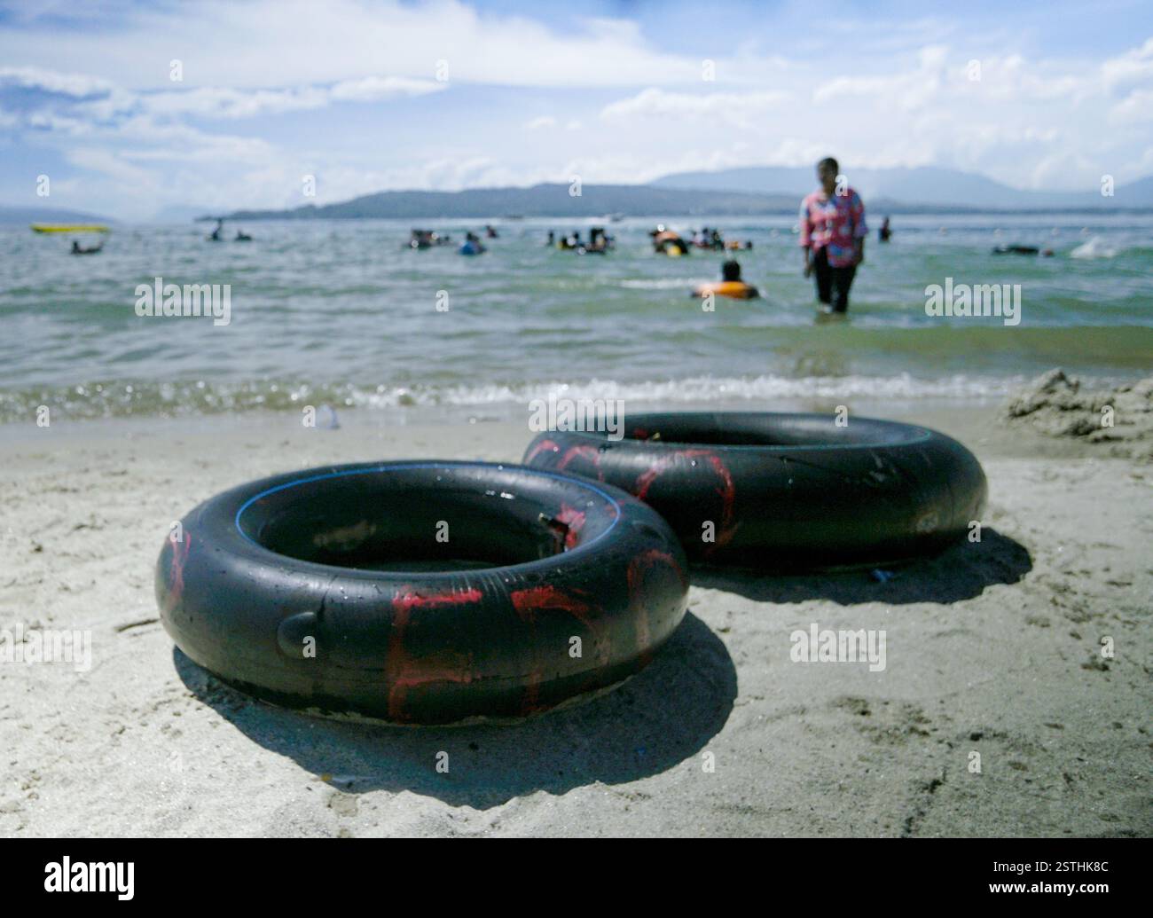 2017 May 25. North Sumatra IDN - A vibrant beach scene at Lumban Gaol ...