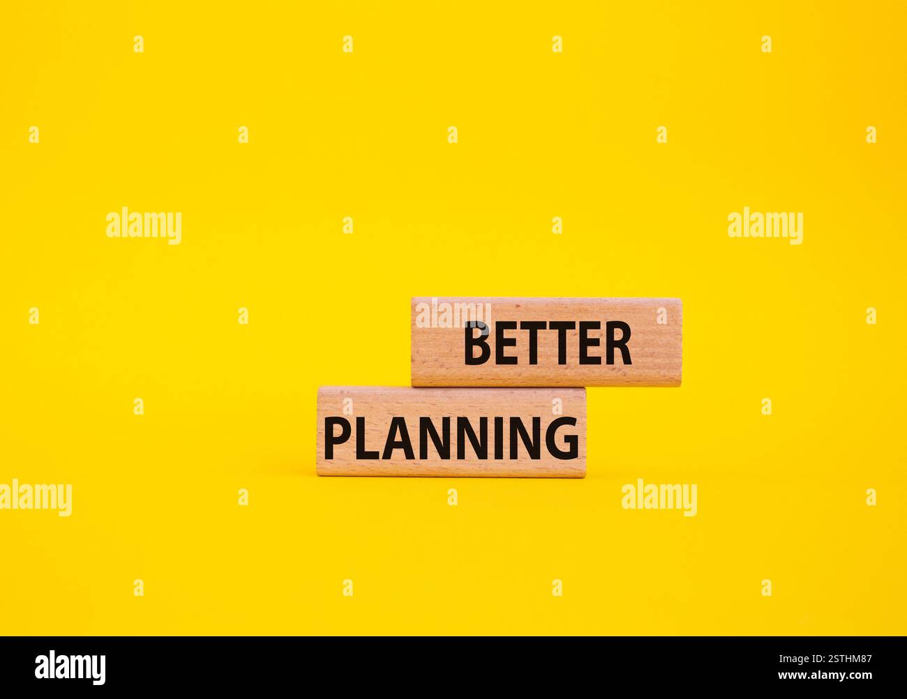 Better planning symbol. Concept word Better planning on wooden blocks ...