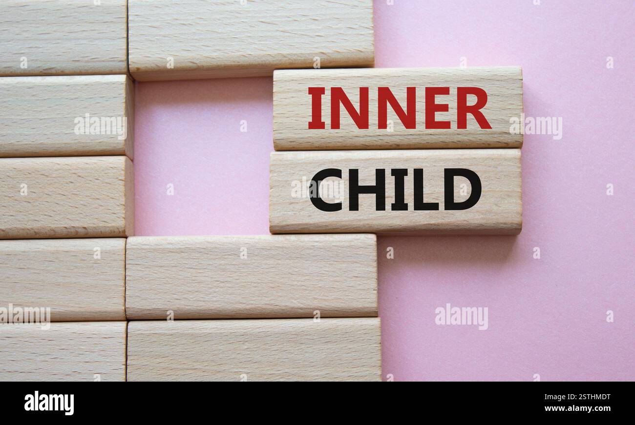 Inner Child symbol. Wooden blocks with words Inner Child. Beautiful ...