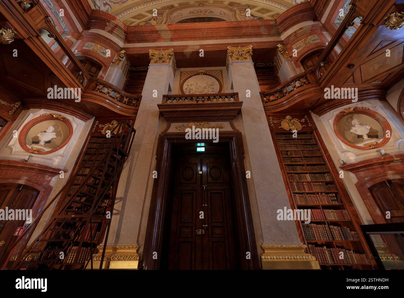 Austrian National Library, Baroque State Hall with ceiling frescoes ...