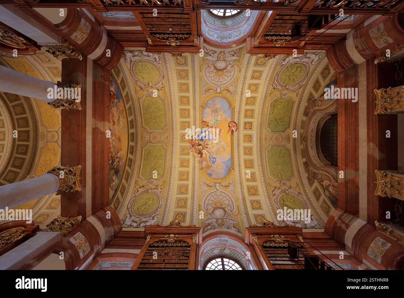 Austrian National Library, Baroque State Hall with ceiling frescoes ...